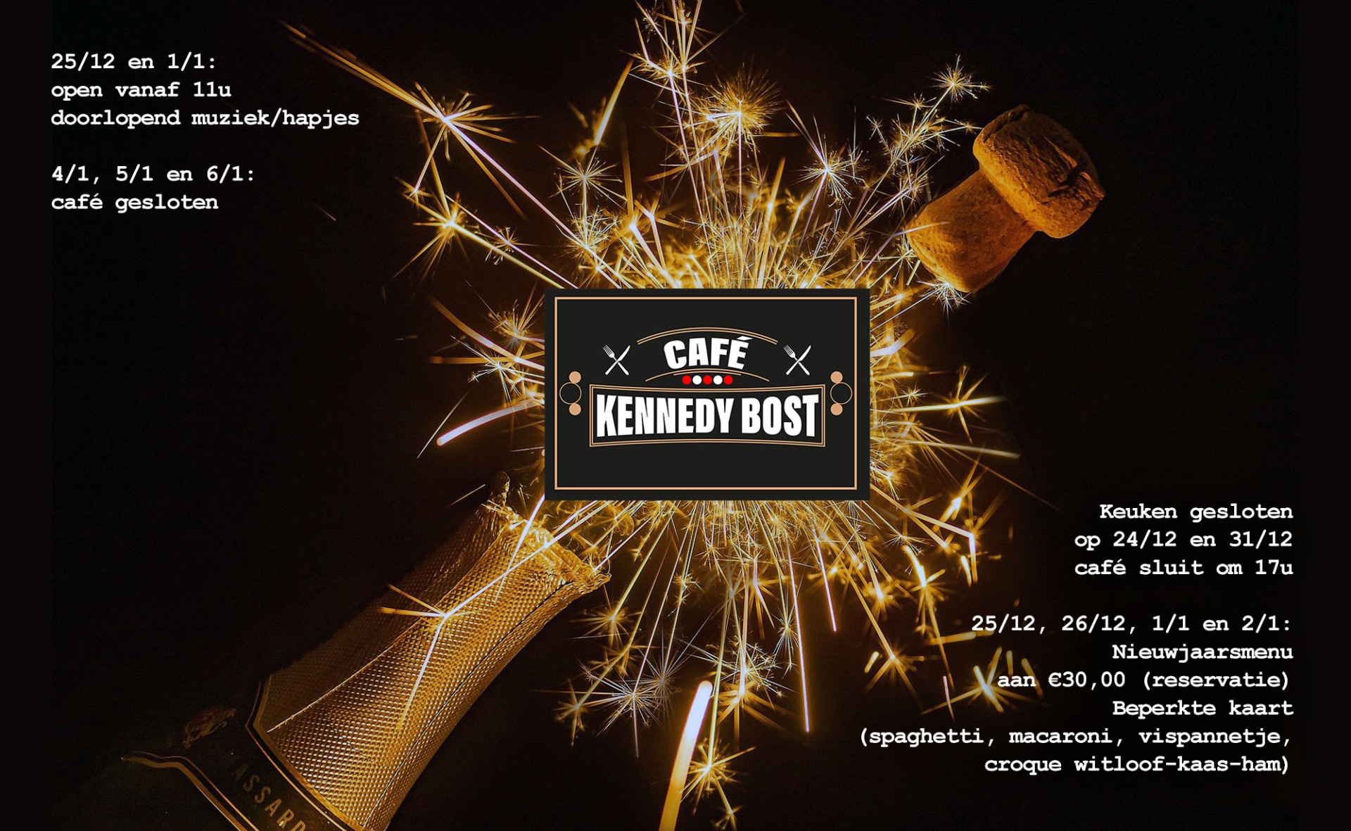 Openingsuren Eindejaar 2021 :: Kennedy